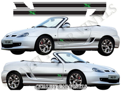 MG rover MGF MGTF side racing stripes decals graphics vinyls RS133 ...