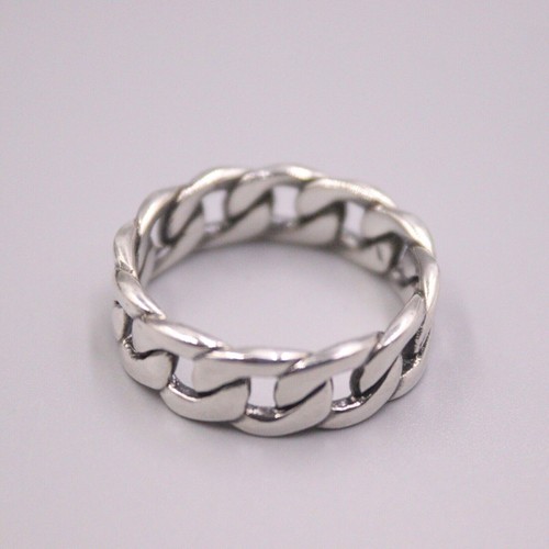 Real Solid 925 Sterling Silver Men Women Lucky 7mm Cuban Curb Link Band ...