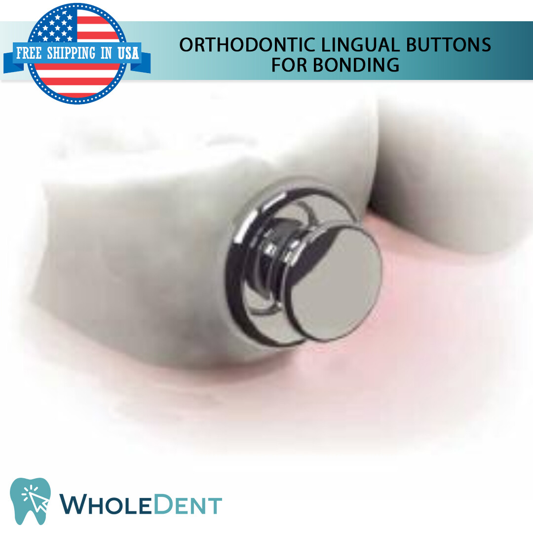 Orthodontic Dental Metal Lingual Buttons Bondable Covex Flat Base Ø3 ...