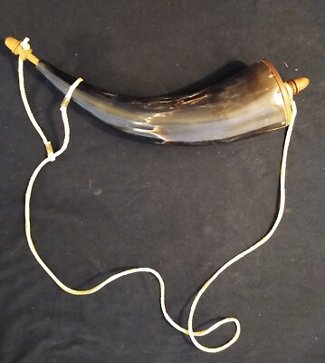 Vintage 12 Inch Natural Polished Hunting Powder Decorative Bull/Steer ...