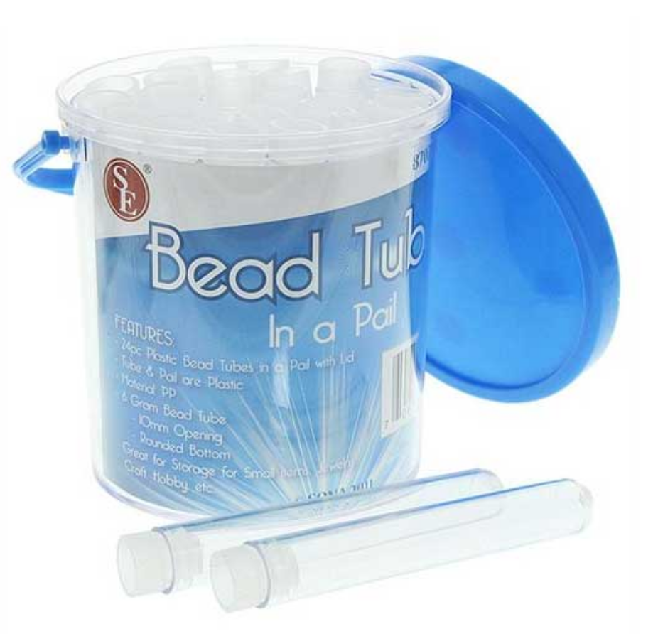 24 Pcs Plastic Containers with Topper Lids - Crafting Beading Storage ...