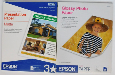 Epson Photo Paper & Presentation Paper Lot Inkjet printer NOS sealed | eBay