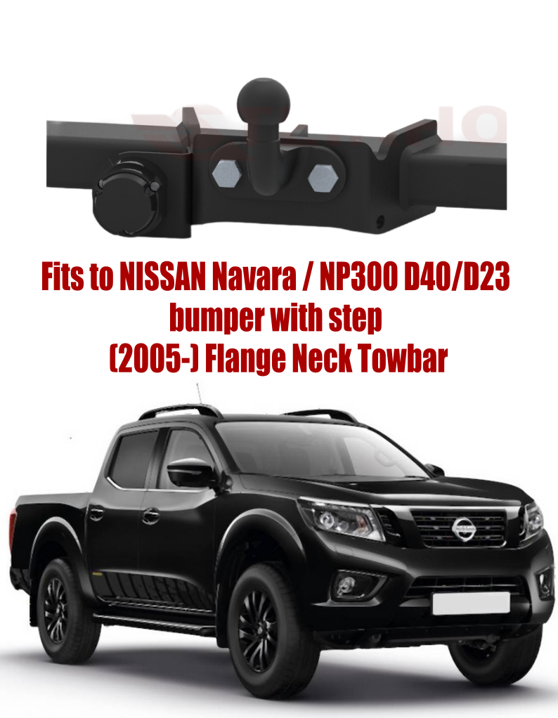 Flange Neck Tow Bar For NISSAN Navara/NP300 D40/D23 (2005-) & 13 Pin ...
