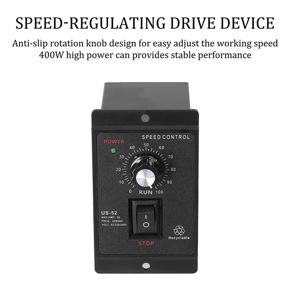 Adjustable 400W motor speed controller for electronics and ...