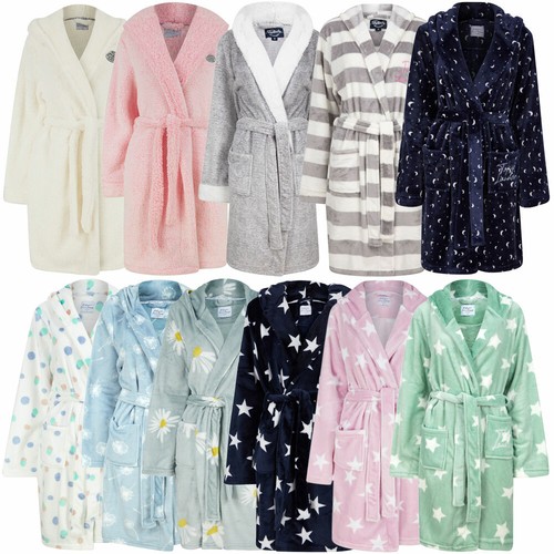 Womens Dressing Gown Tokyo Laundry Tie Fasten Hooded Bath Robe Soft ...