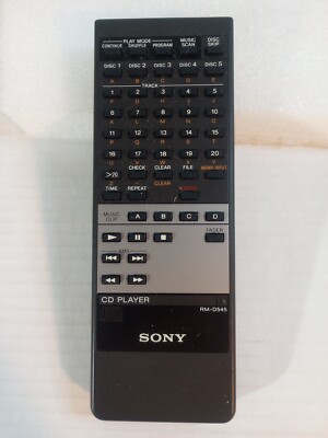 Sony Remote Control CD Player Compact Disc Digital Audio RM-D545 | eBay
