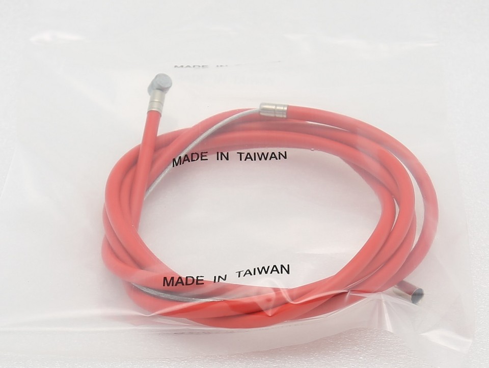 BIKE BICYCLE MTB Brake Cable 68" + Double Sheath Housing 60" RED + Caps ...