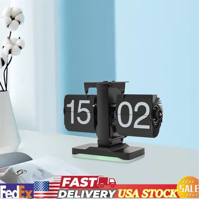 Flip Desk Clock - Mechanical Retro Style -Digital Display Battery ...