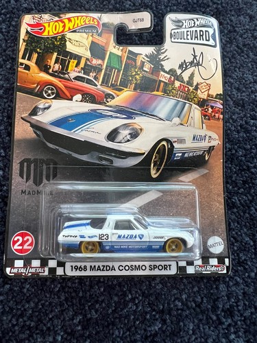 Hot Wheels PREMIUM Boulevard 1968 Mazda Cosmo Sport #22 Mad Mike car ...