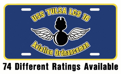 USS TULSA LCS 16 Rating License Plate U S Navy USN Military PO4 | eBay