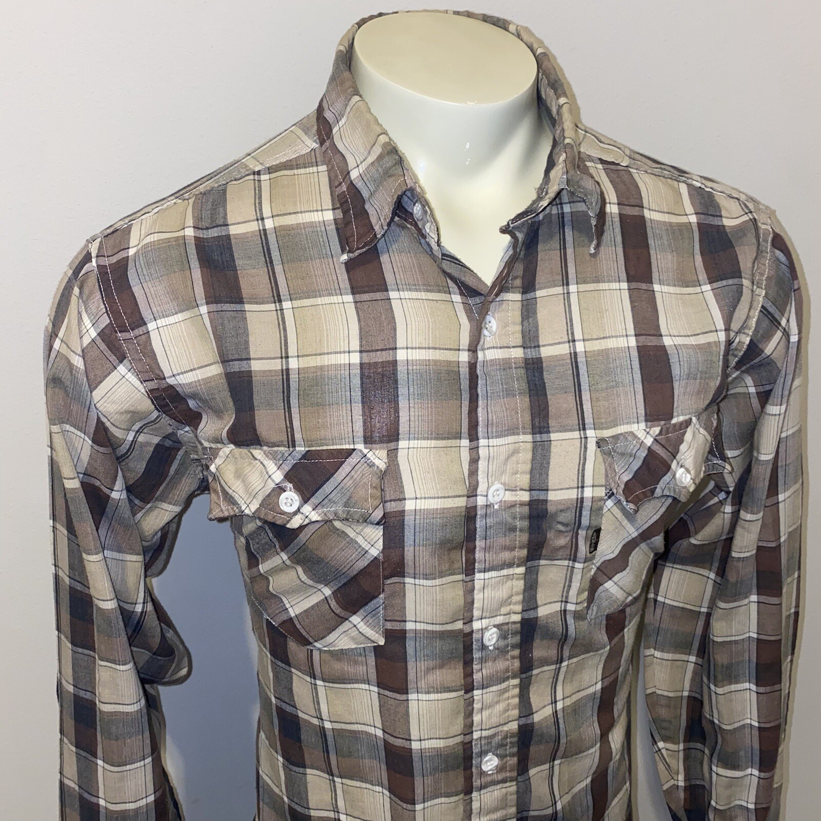 Vtg 70s LEVI'S Western Shirt Cowboy Rodeo PolyCotton … - Gem