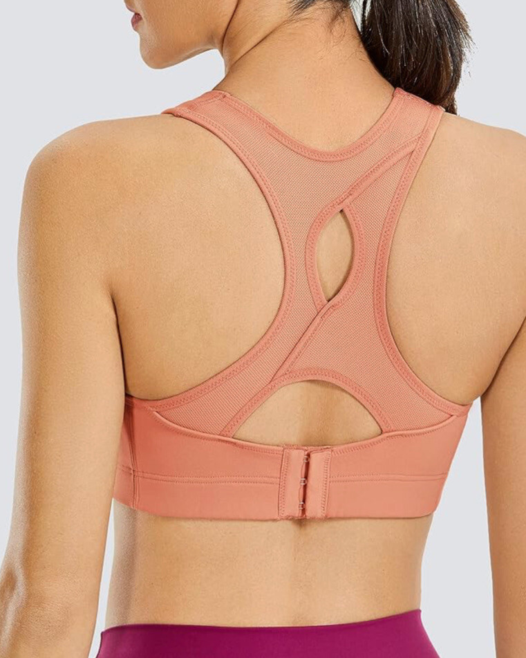 SYROKAN 36D Terracotta Comfort Sports Bra High Impact Large Breast ...