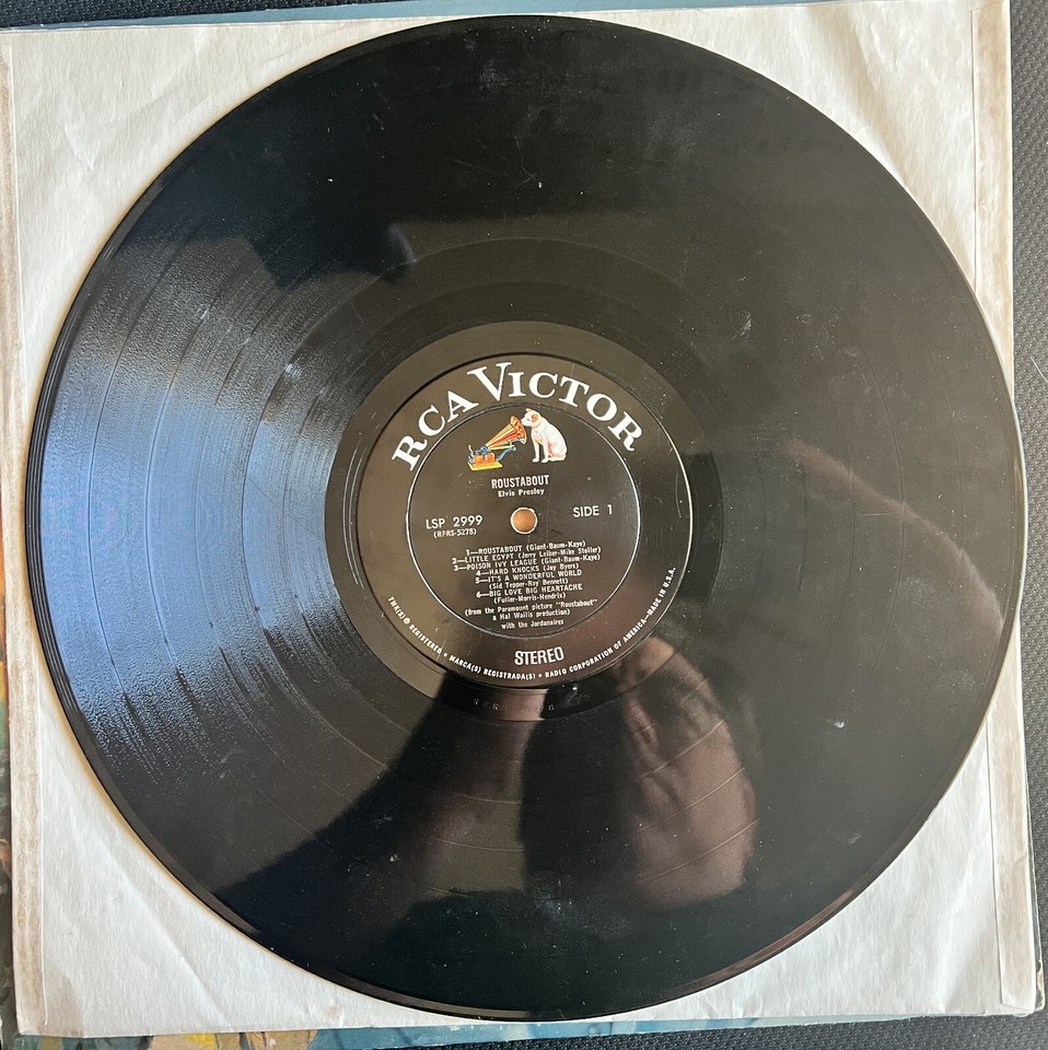 1964 33 RPM 12" Vinyl Record Elvis Presley - Roustabout - RCA Victor ...