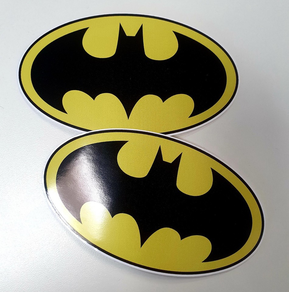 2 x Batman Logo Vinyl Sticker Wall Car Laptop Superhero Comic Book ...