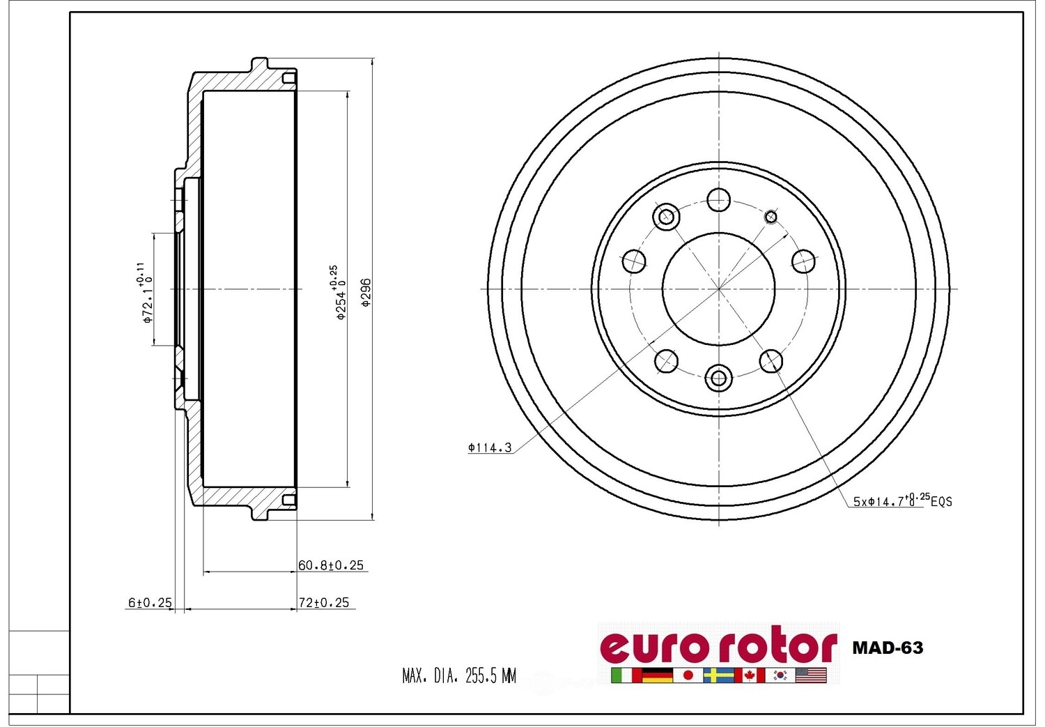 Brake Drum-Where Value and Performance Meet. Ultra MAD-63 fits 2000 ...
