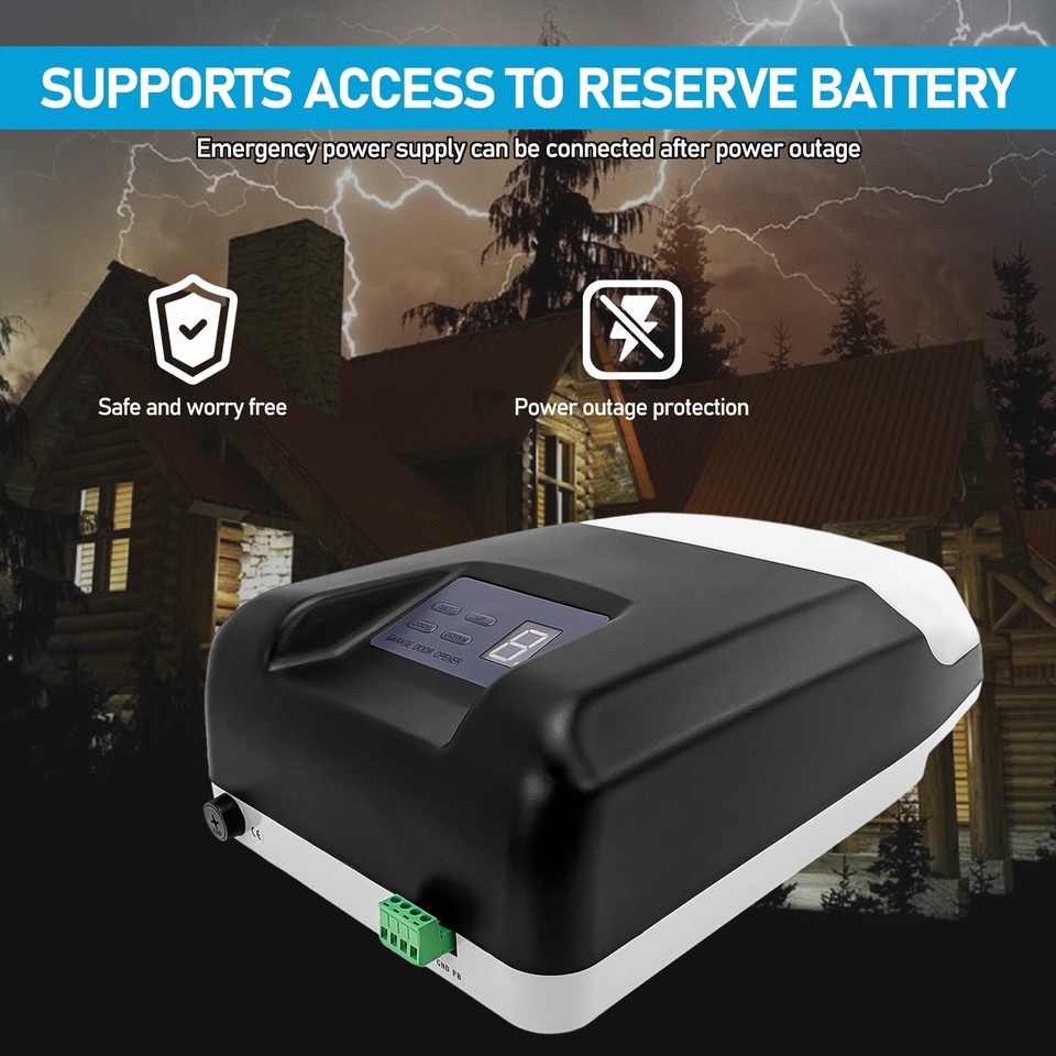 750lb 3/4HP Smart Garage Door Opener Wifi Chain Drive Motor Ultra-Quiet ...