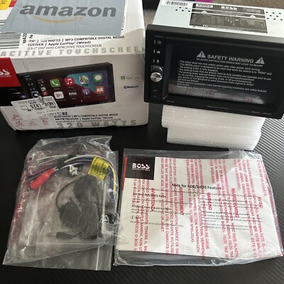 BOSS Audio Systems BCP62 Apple CarPlay Wired 2 DIN Car Audio Stereo ...
