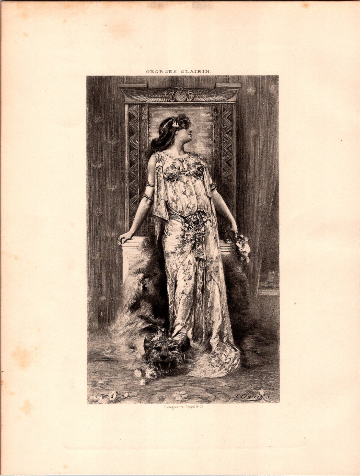 1894 Goupil & Co Photogravure * SARAH BERNHARDT AS CLEOPATRA * Georges ...