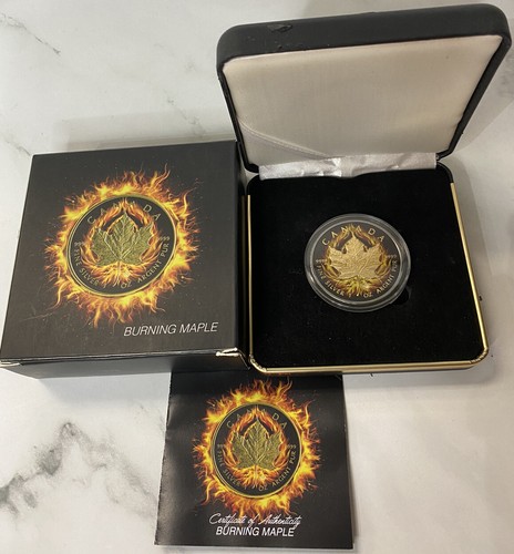 Canada 2015 $5 Burning Maple Silver Coin - Only 500 Minted cd | eBay