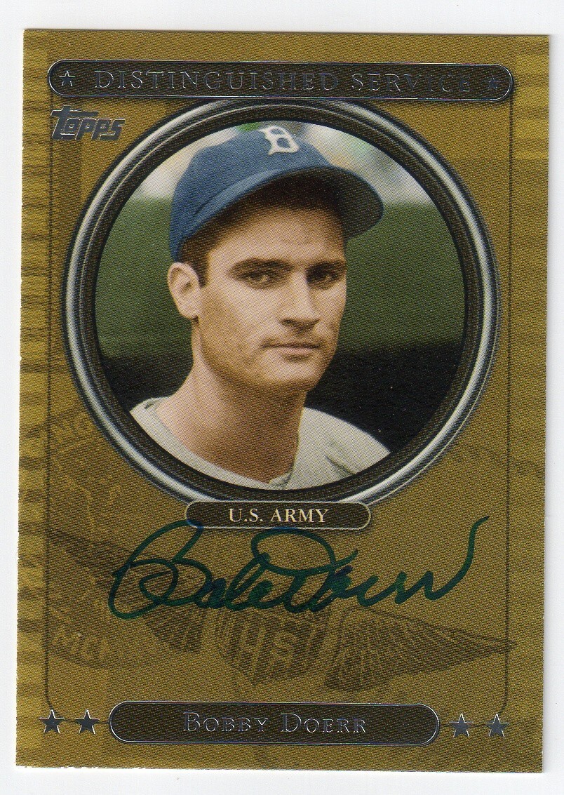 Bobby Doerr Signed 2007 Topps Distinguished Service Card HOF Autograph ...