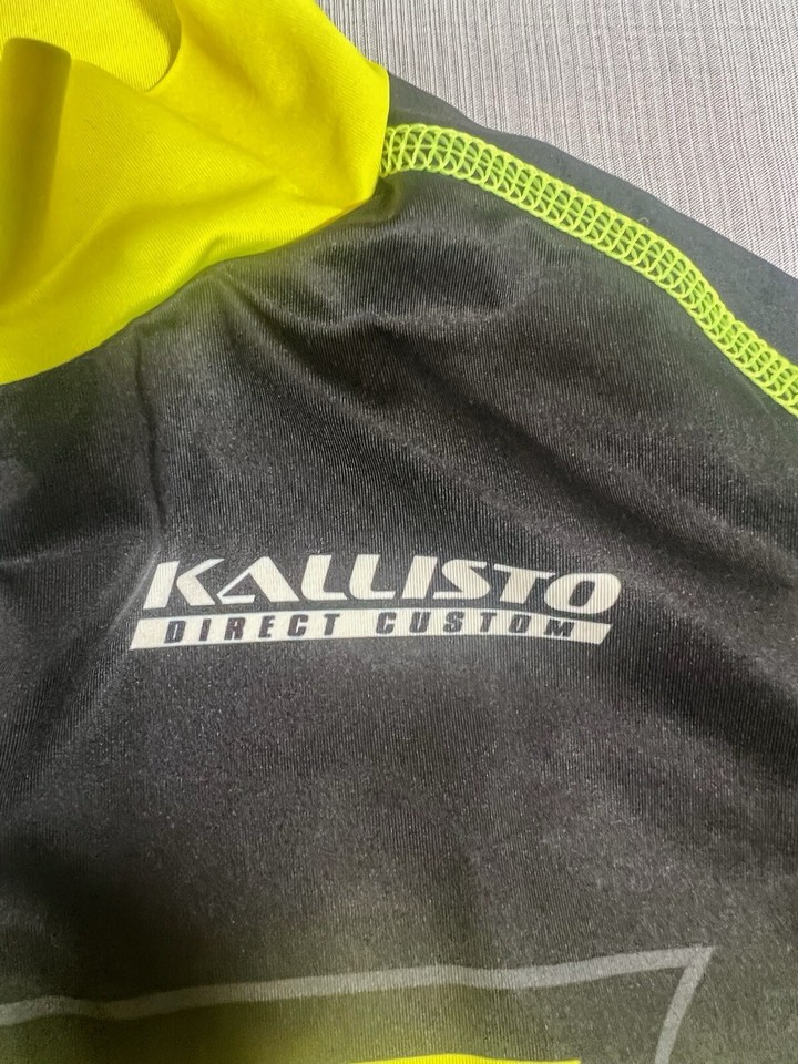 Kallisto Cycling Jersey Adult Small Bicycle Racing Customs Bikes Neon ...
