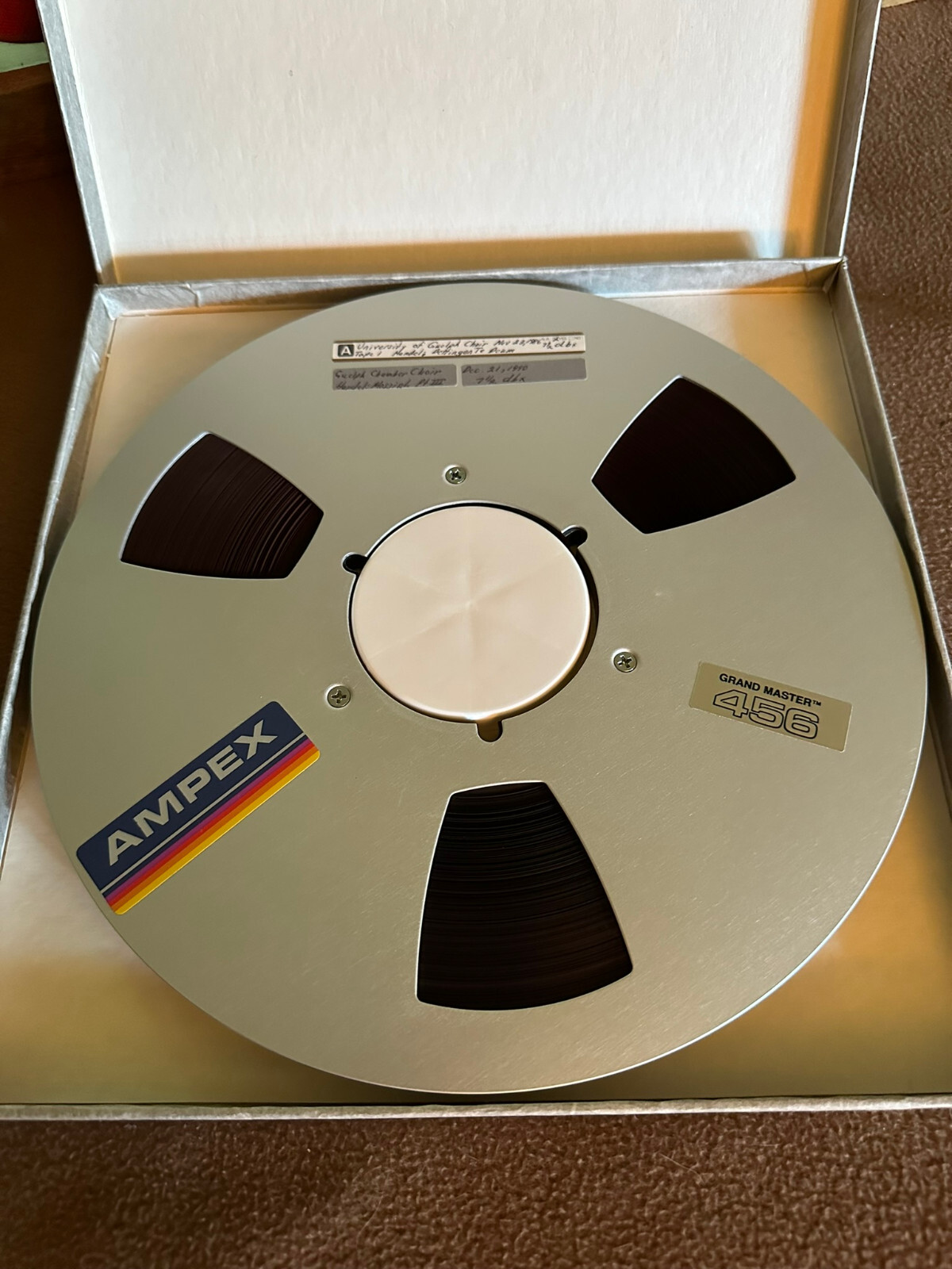 Ampex Grand Master 456 Audio 10.5” Tape University of Guelph Chamber ...