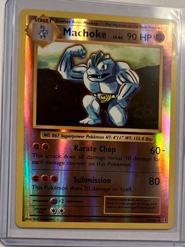 MACHOKE 58/108 Reverse Holo XY Evolutions 2016 Pokemon Card Excellent ...