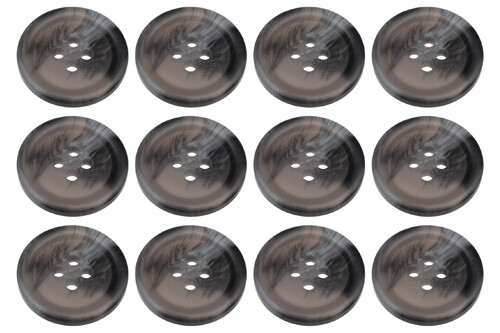Mock Horn Buttons Flat 4 Hole Sew On Button 8 Colours 11mm 15mm 18mm ...