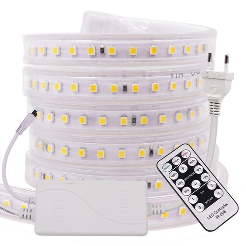 1m-100m SMD 2835 LED Strip 220V 240V 120Leds/m Flexible Rope Lights+ ...