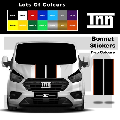 Bonnet Stickers For Ford Transit Custom Van Stripes Racing Decals ...