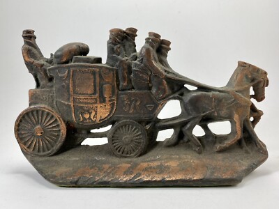 Vintage W. H. Howell Co. Cast Iron Stagecoach Bookends | eBay