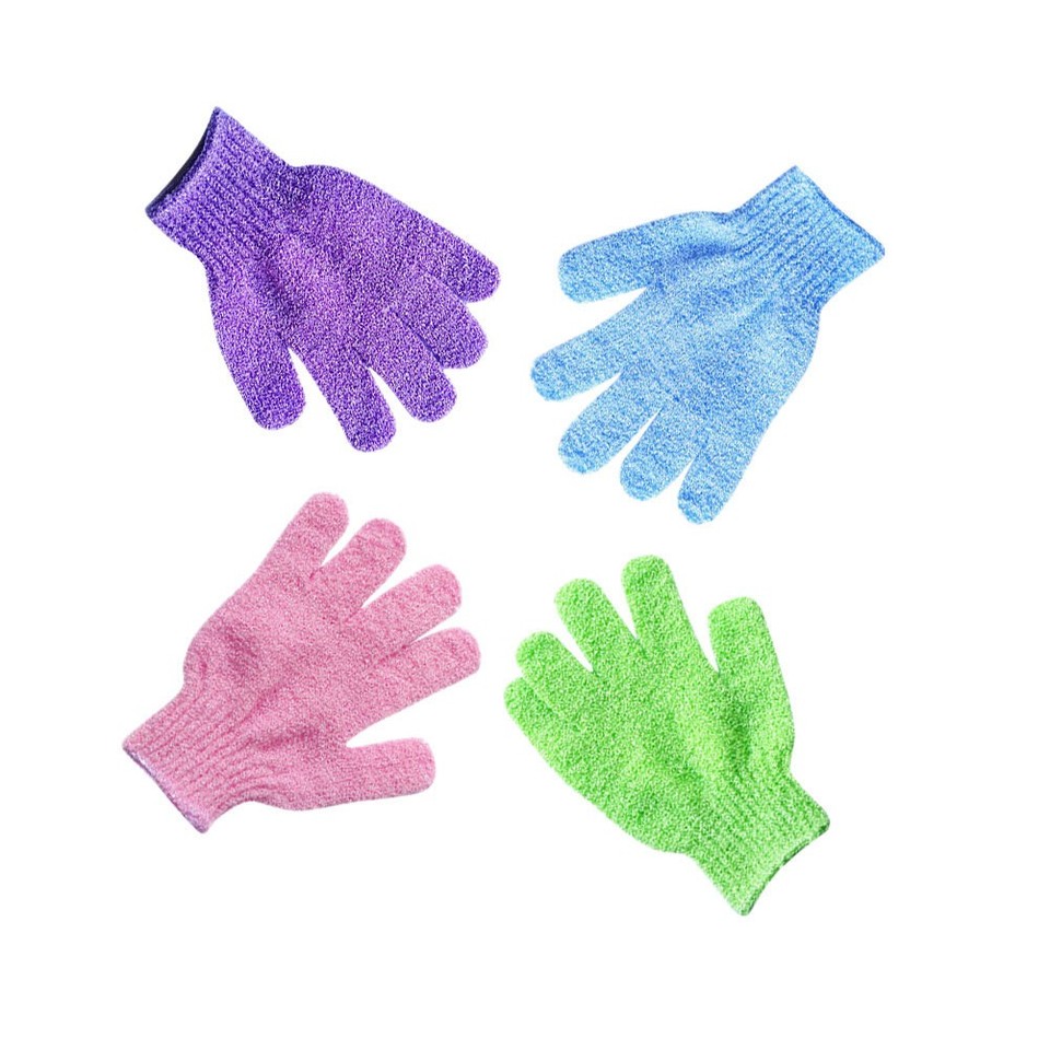 4 Pairs Body Exfoliator Scrubber Scrubbing Gloves Bathing Accessories ...