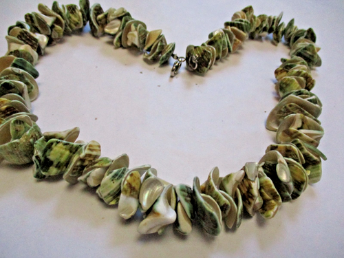 Vintage 1/2 inch Wide Mother Of Pearl Cluster Beaded Necklace Barrel ...