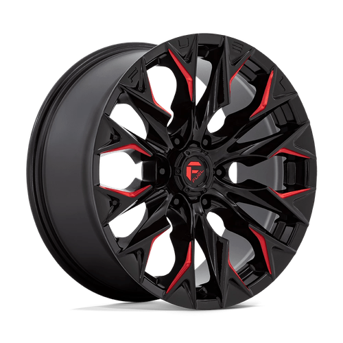 Fuel Off-Road D823 Flame 20X9 +20 Gloss Black & Red Wheel 6X135 (QTY 4 ...