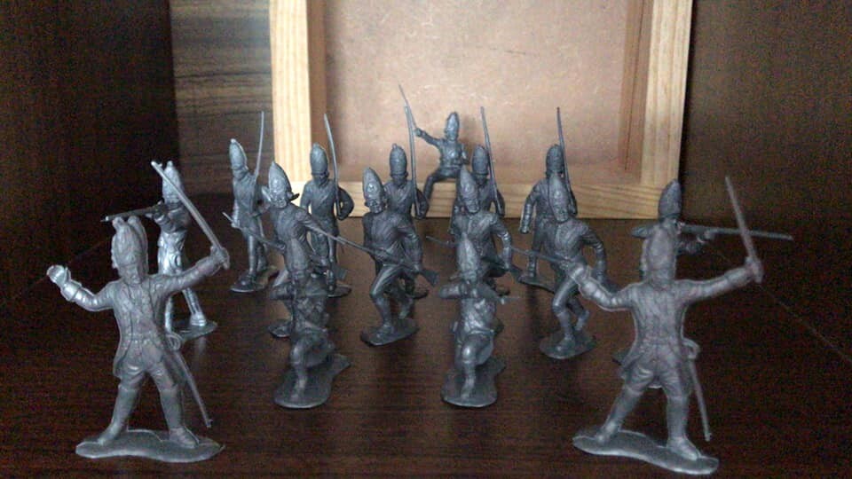MARX TOYS REISSUE 54MM 1776 BRITISH COLONIAL SOLDIERS PLAYSET 16 ...
