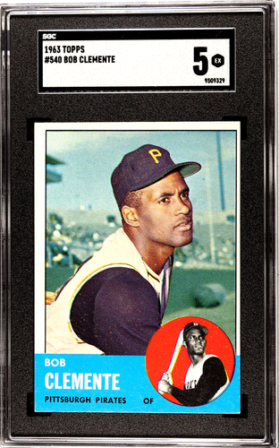 1963 Topps #540 Roberto Clemente SGC 5 Baseball Card Hi # Razor | eBay