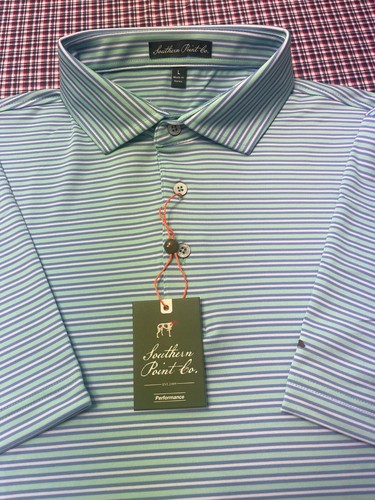 Southern Point Co Mens Short Sleeve Performance Polo Shirt sz L | eBay