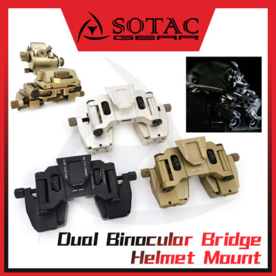 Dual Binocular Bridge Helmet Mount Dovetail for Night Vision NVG Mount ...