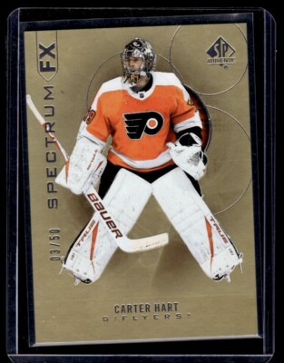 2020-21 SP Authentic Spectrum FX Gold Carter Hart 03/50 Philadelphia ...