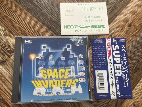 RARE NEC PC Engine SUPER CD-ROM² Space Invaders Original Game NAPR-1050 ...