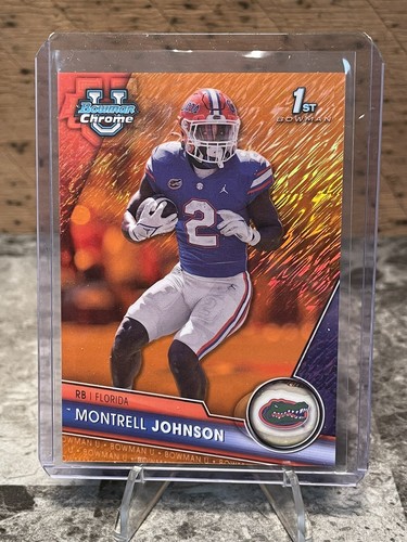 2023 Bowman Chrome University Montrell Johnson 1st Bowman Orange ...