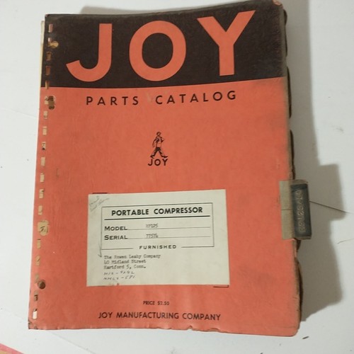 JOY AIR COMPRESSOR Rp 125 PARTS CATALOG Original | eBay