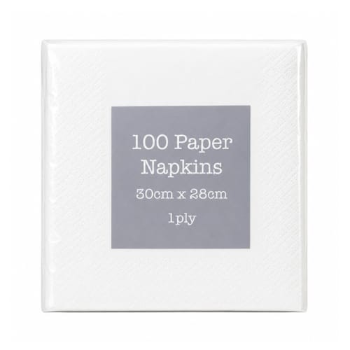 White Paper Napkins 100 Pack | eBay UK