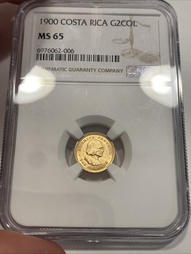 1900 Costa Rica Gold 2 Colones NGC MS65-GEM UNC | eBay