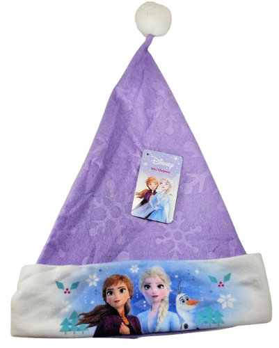 Disney Christmas Holiday Frozen II Purple Santa Hat Elsa and Anna New ...