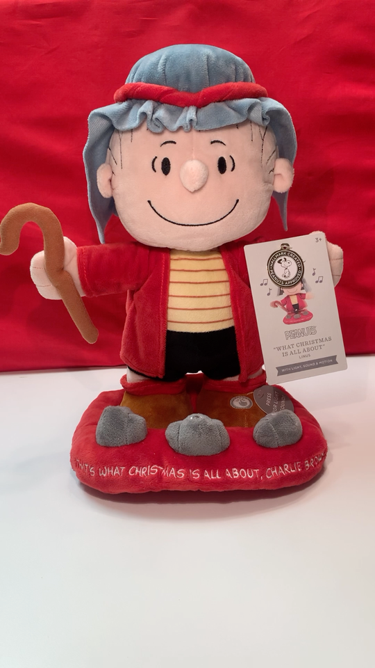 12" Hallmark Peanuts Linus What Christmas Is All About Light Sound ...