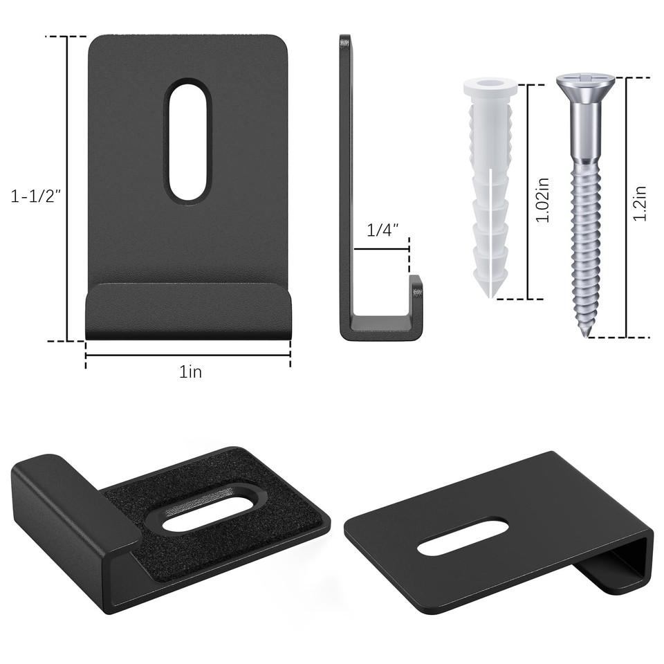 6Pcs Metal Mirror Clips for Wall Mounting Mirror Holder Clips Heavy ...
