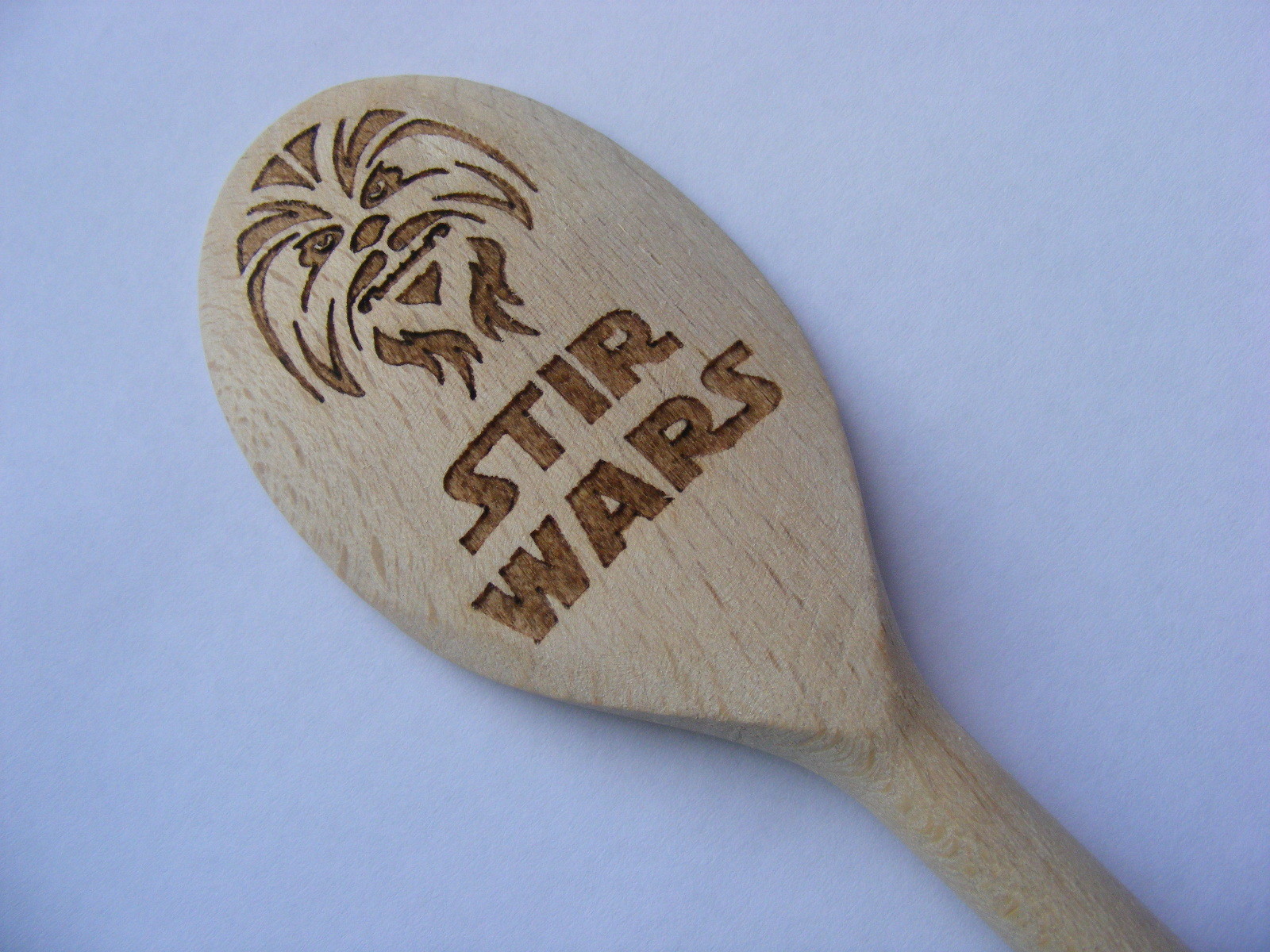 STAR WARS STAR TREK DR WHO CHEWIE DARTH VADER BAKING WOODEN SPOON ...