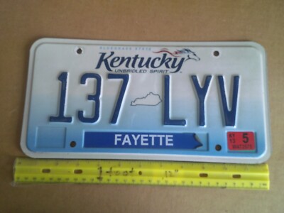 *License Plate, Kentucky, Racing Horse, Passenger, Fayette County, 137 ...