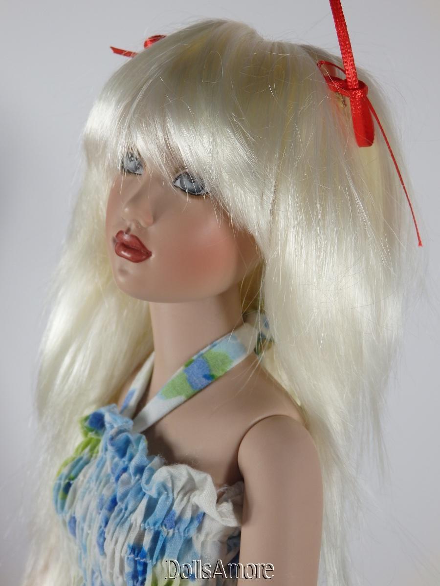 BEAUTIFUL WHITE BLONDE DOLL WIG SIZE 6/7” FITS VINTAGE AND MODERN DOLLS ...